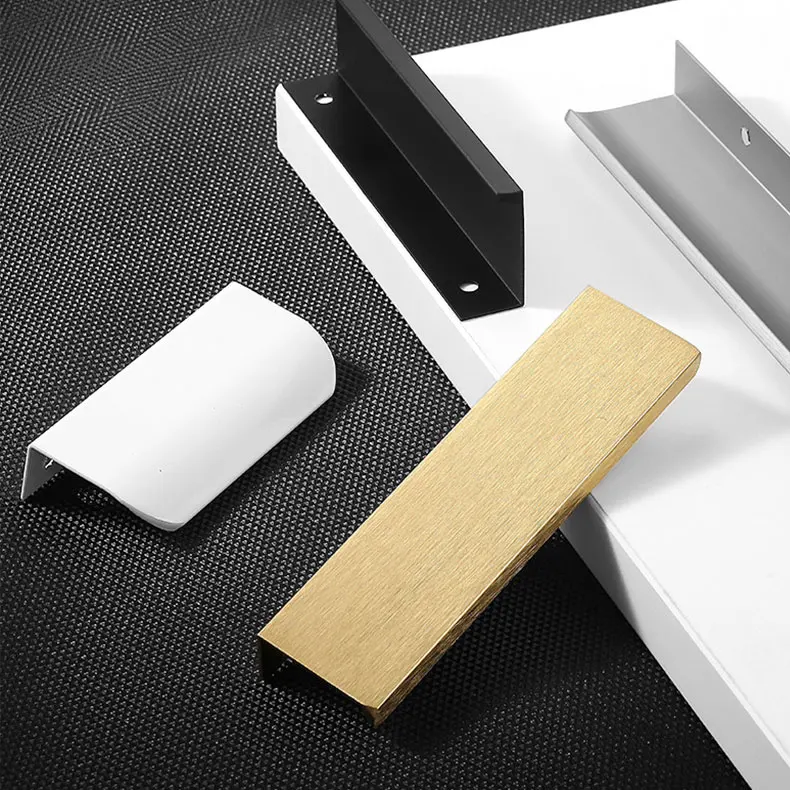 Stainless Steel Cabinet Handle Pull Edge Brushed Nickel Aluminium ...