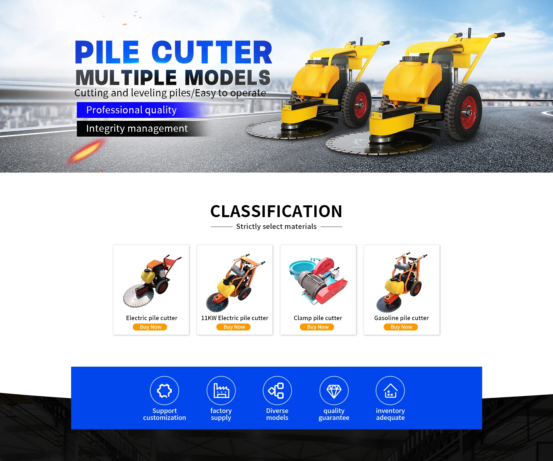 Cement Pile Cutting Machine 600 Hand Pushed Pile Cutting Machine 7.5kw ...