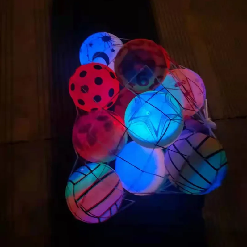 Large Light-up Fitness Fling Ball Inflatable Toy Bouncy Ball Flash ...