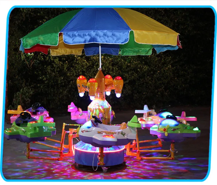 Kids Rotating Carousel Coin Operated Kiddie Rides Game Machine