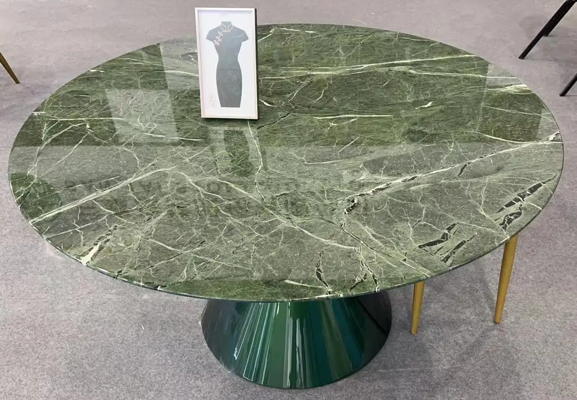 Luxury Green Marble Top Dining Table Custom Coffee Table Living Room ...