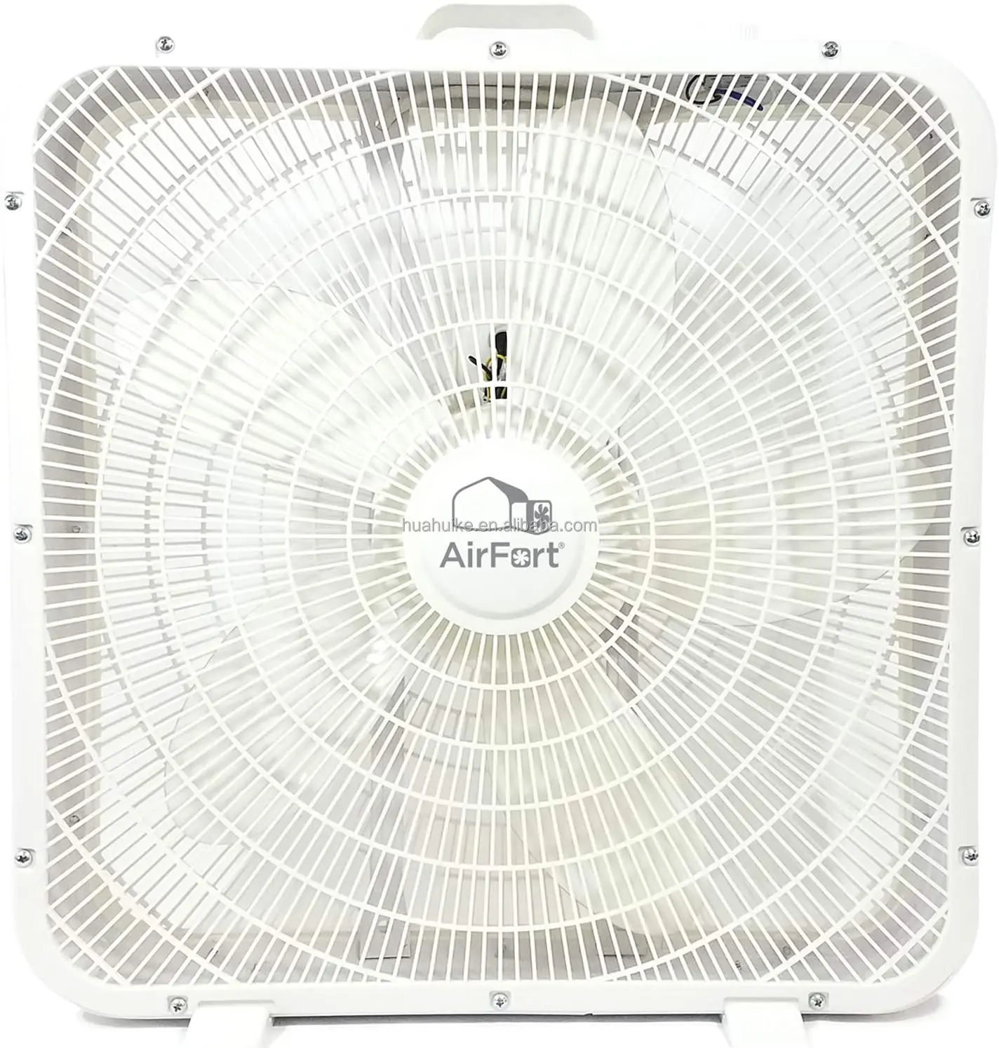 2020 New Model Black 3-speed Box Fan For Full-force Circulation With ...