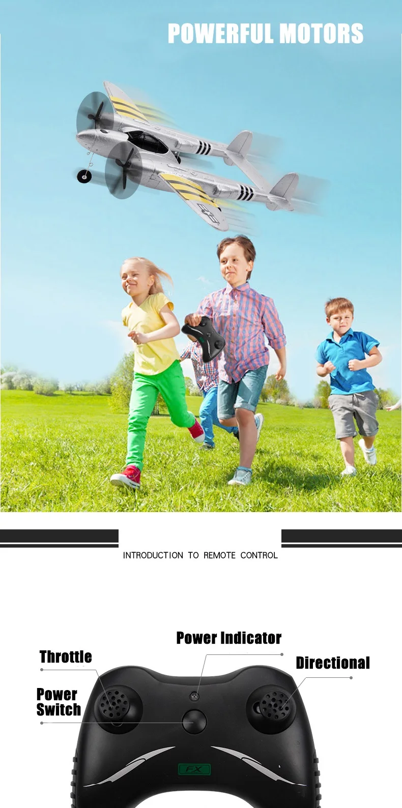 Flytec Rc 2.4g Epp Rc Glider Rtf Flight Model Toys For Kids Outdoor ...