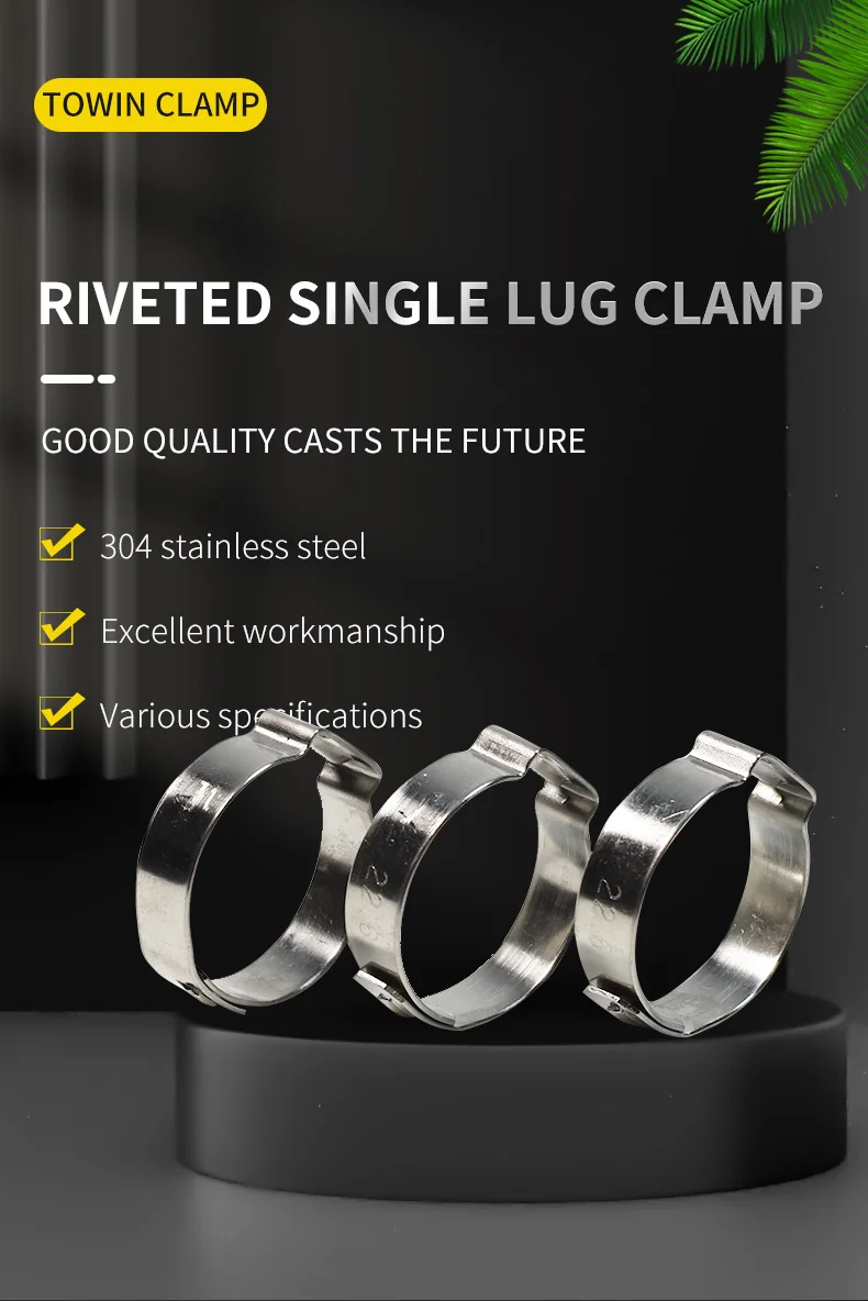 New Design Clamps Rivet Clamp Single Ear Hose Clamp 304 - Buy Clamps ...