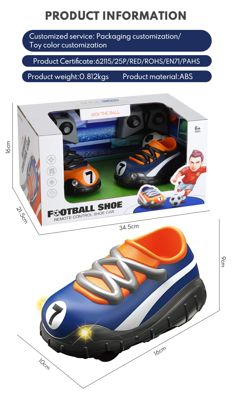 Leemook 2024 Remote Control Football Shoes Children's Toy Rc Soccer ...