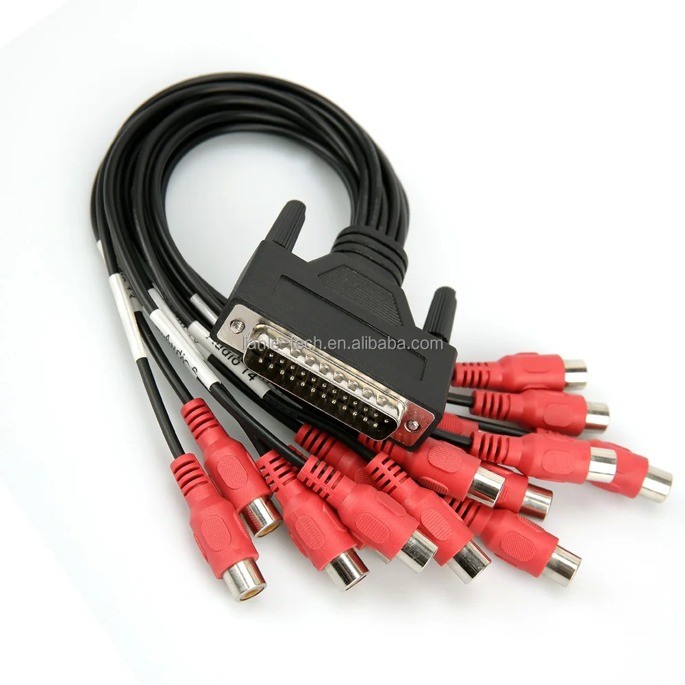 0.3m Wiring Cable Assembly Line Device Video Data Cable Db25 To Rca Av ...