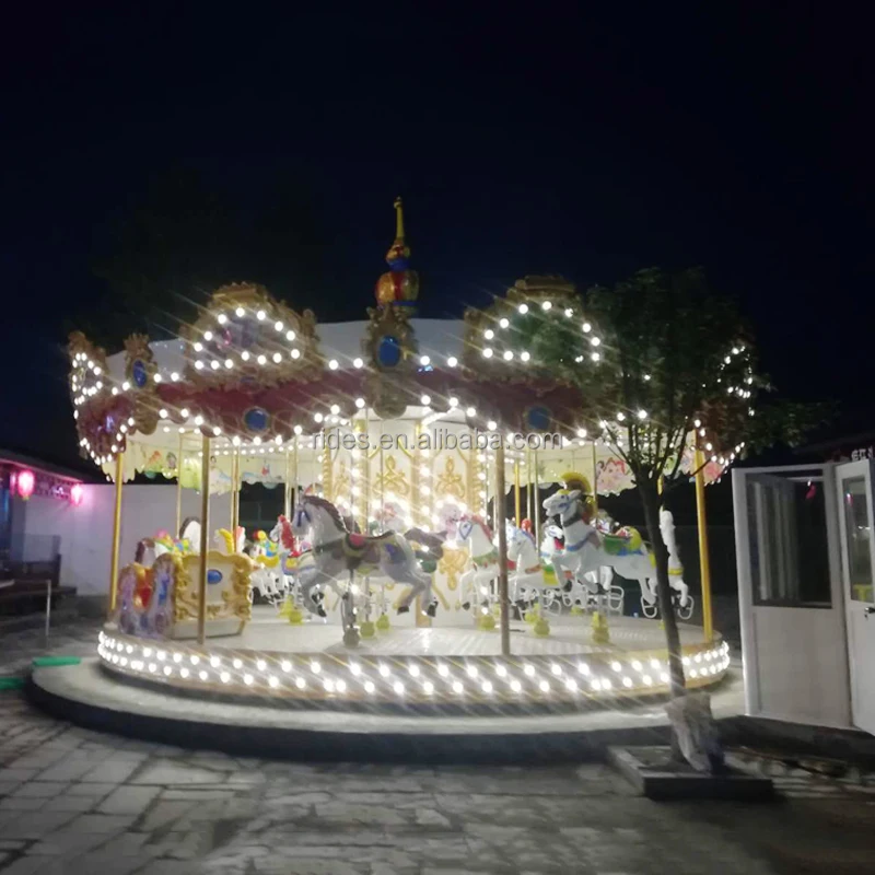 Beautiful Princess Merry Go Around Carousel Kids Theme Park Amusement ...
