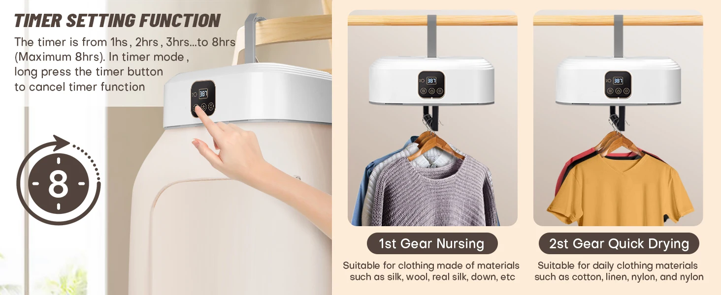 Portable Clothes Dryer - Mini Laundry Dryers with Remote