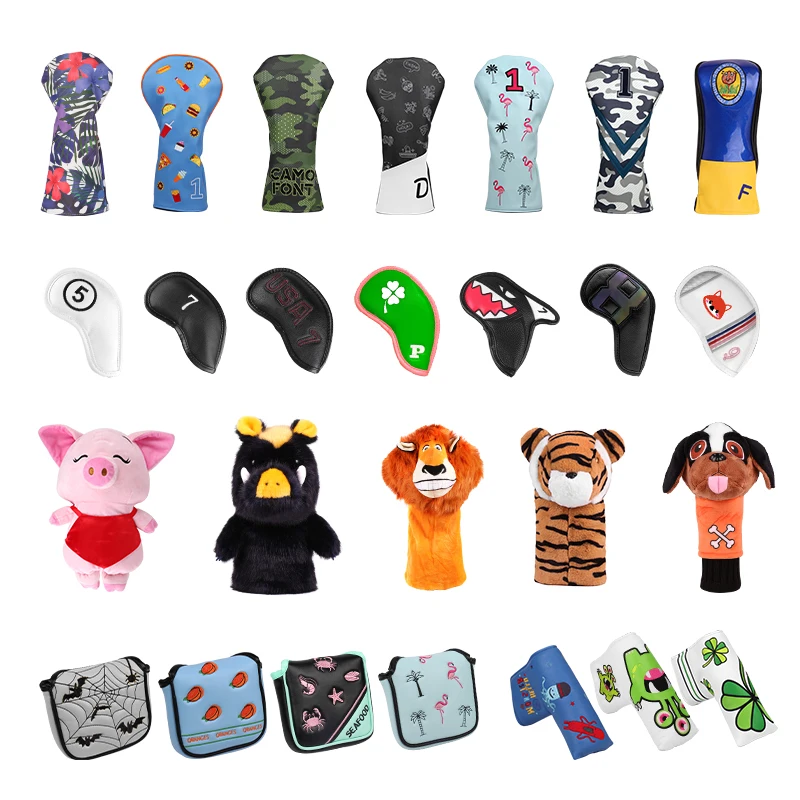 Customized Golf Club Cover Set Headcovers Fairway Wood Hybrid Blade ...