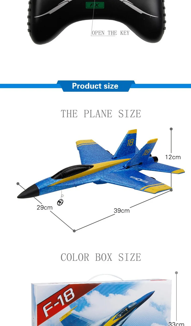 Aijh Rc 대패 모델 바우 Flugzeug 탄산 비행기 무선 제어 Rc 제트 전투기 Rc 깨지지 않는 비행기 장난감 항공기