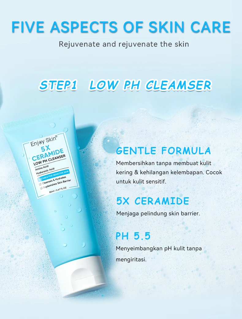 5x Ceramide Set - Nourishing Vegan Moisturizer & Cleanser