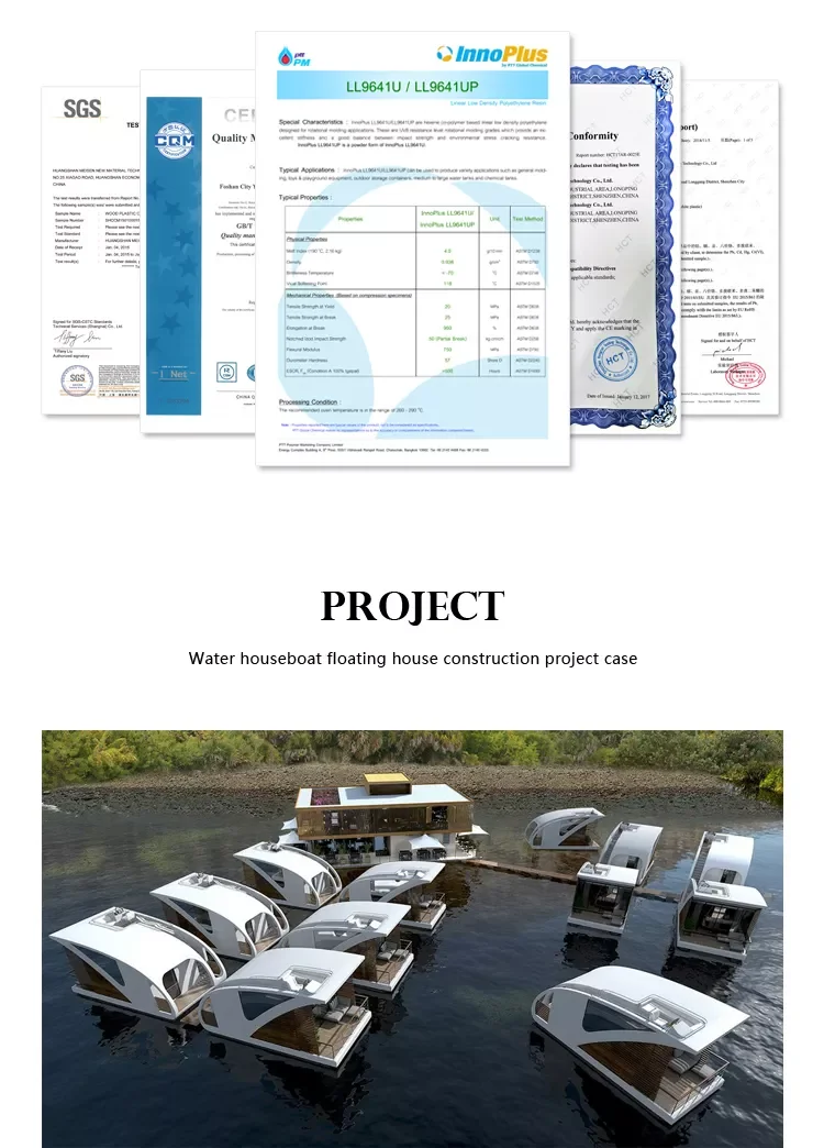 Luxury Houseboat Modular Floating Home Prefab Container Hotel Floating ...