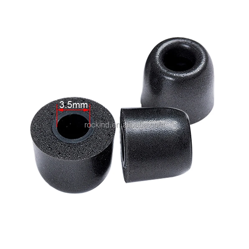3.5mm Memory Foam Tips For Earbuds With Connector Nozzle 3.7mm To 4.5mm ...