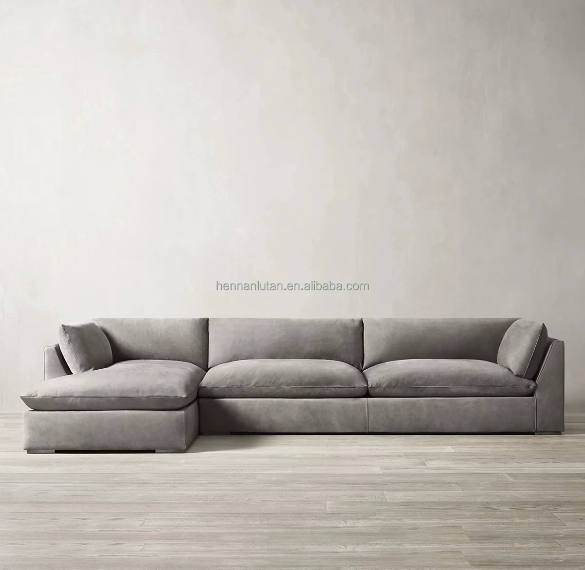 American L-shaped Corner Combination Fabric Sofa Villa Club Guest House ...