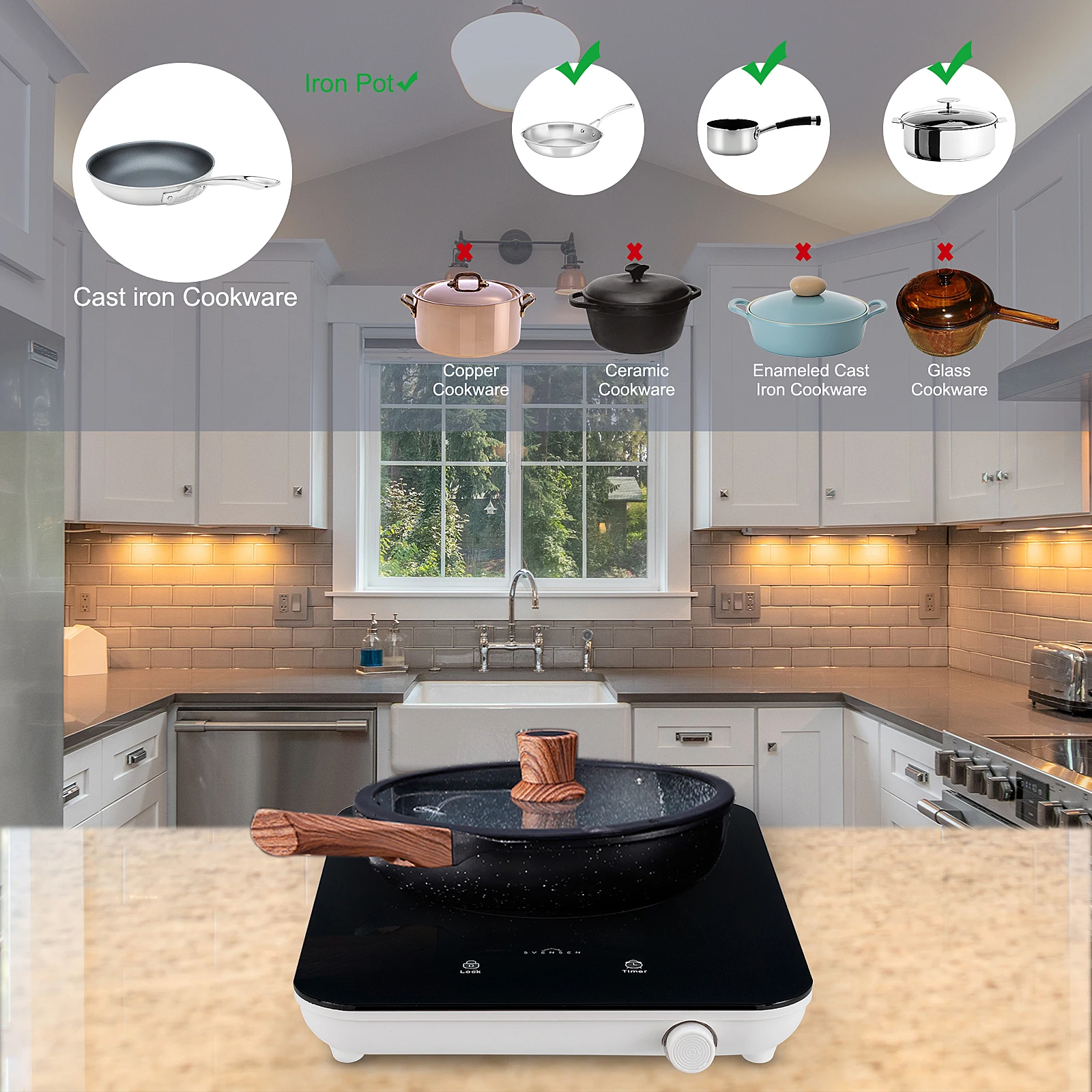 Supplier 4 Burner Built-in Digital Ceramic Cooktop Touch Cooker Glass ...