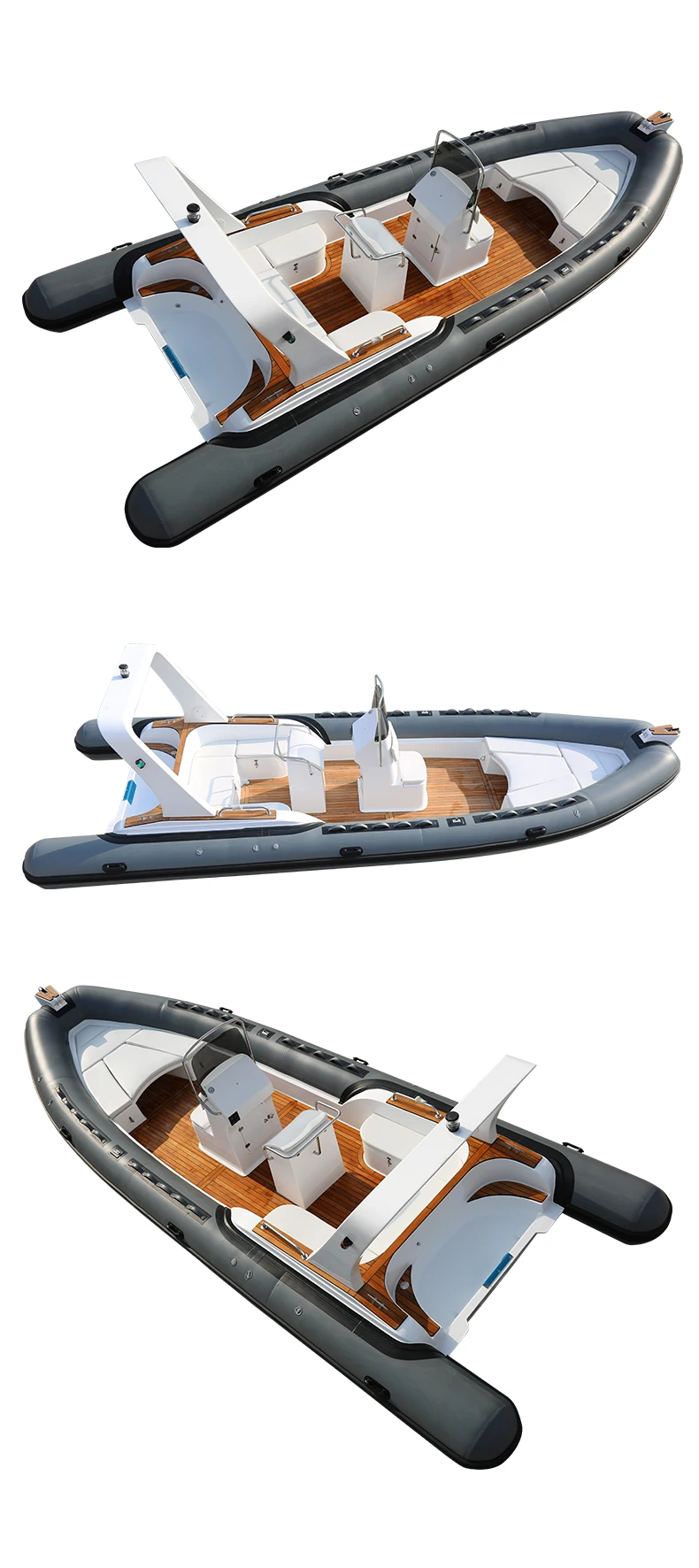 7.6m Luxury Rigid Pontoon Rib Boat for Sale - Fiberglass