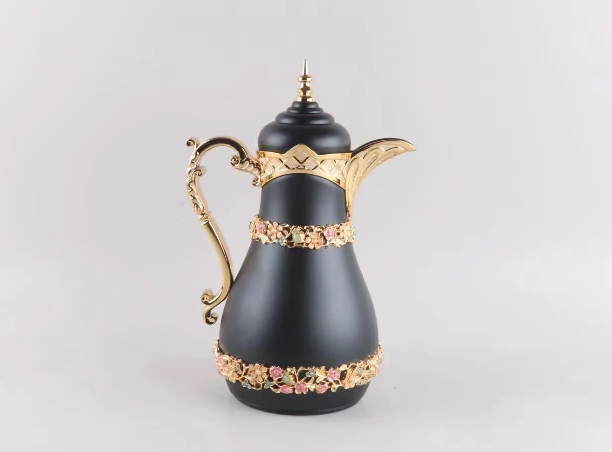 Classic Luxury Home Party 1l Arabic Coffee Dallah And Tea Flask Leather ...