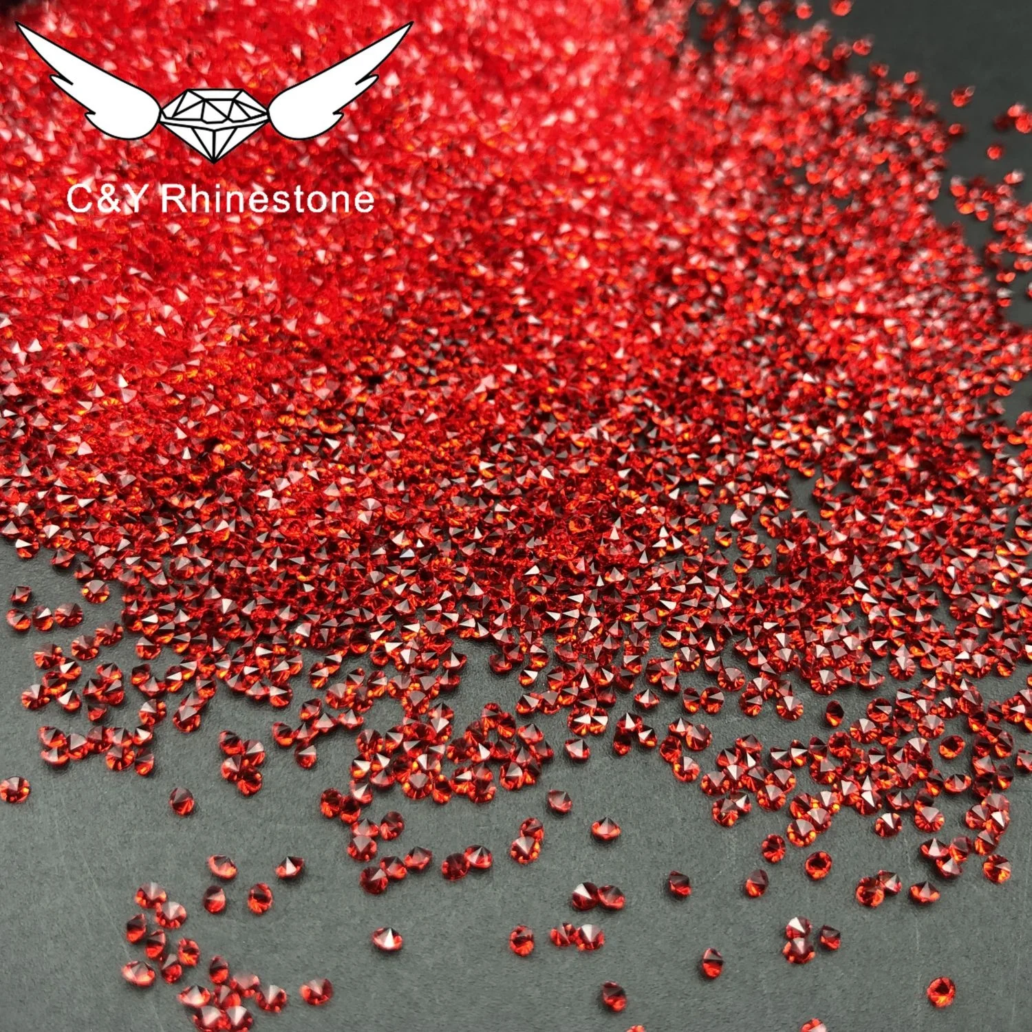 Cy Wholesale 5a Quality Small Pointback Loose Stone Siam Rhinestone For ...