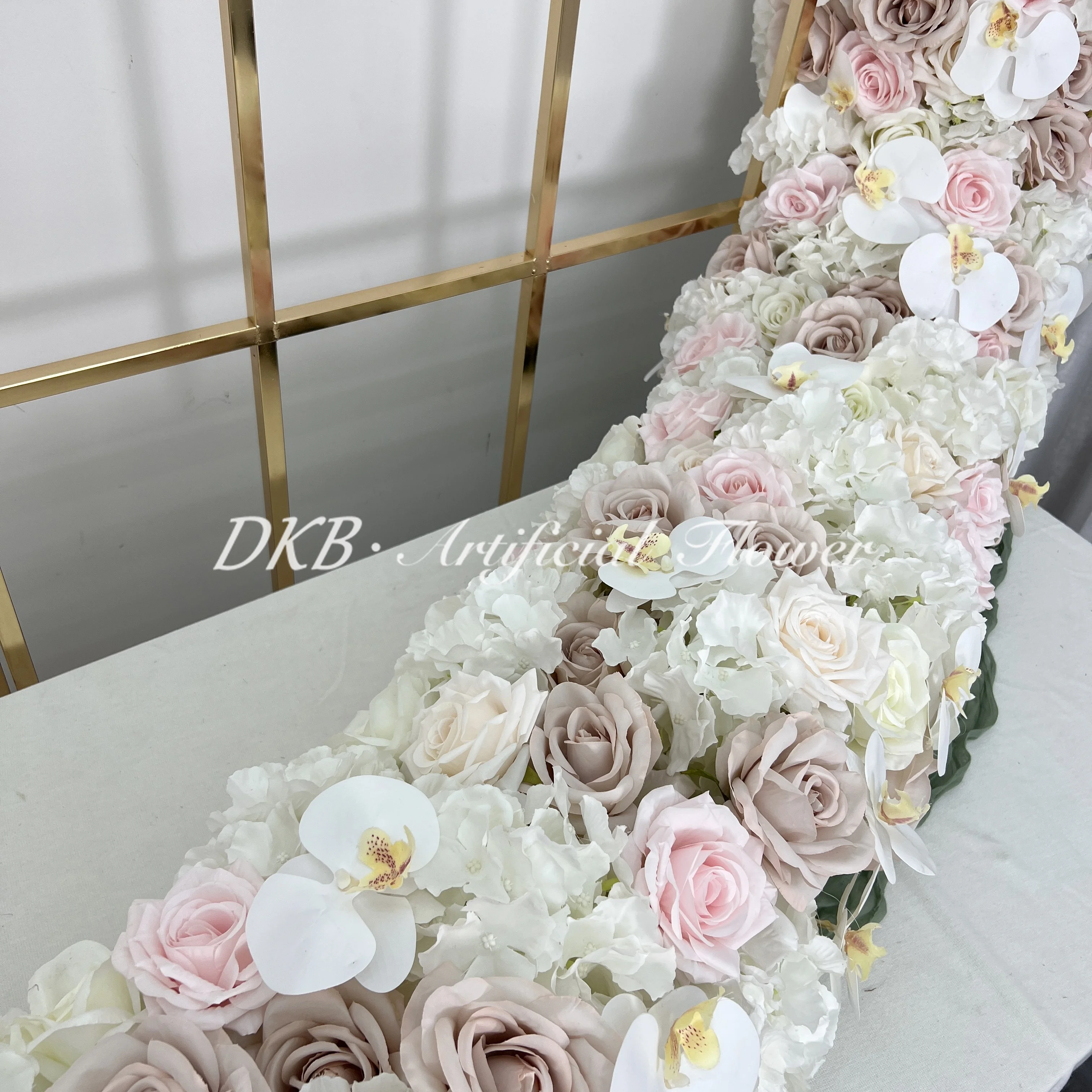 DKB 2024 Hot Wedding Props Red Flowers Runners Flower Rows Artificial ...