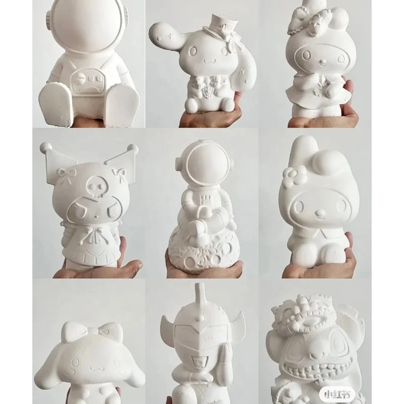 Educational Toy Plaster Painting DIY Mold Plaster Painting Lovely Doll ...