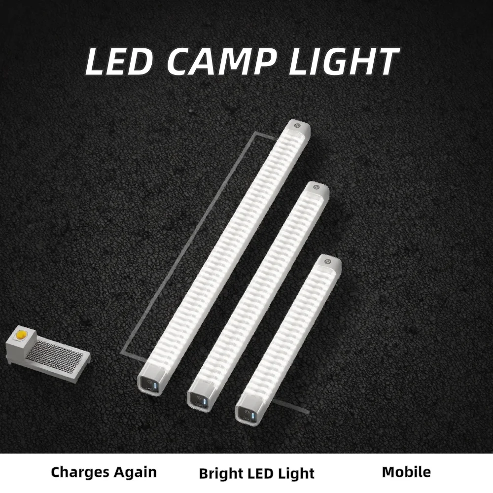 6000mAh SMD LED Emergency Light Strip Portable Type-C Magnetic Hook ...