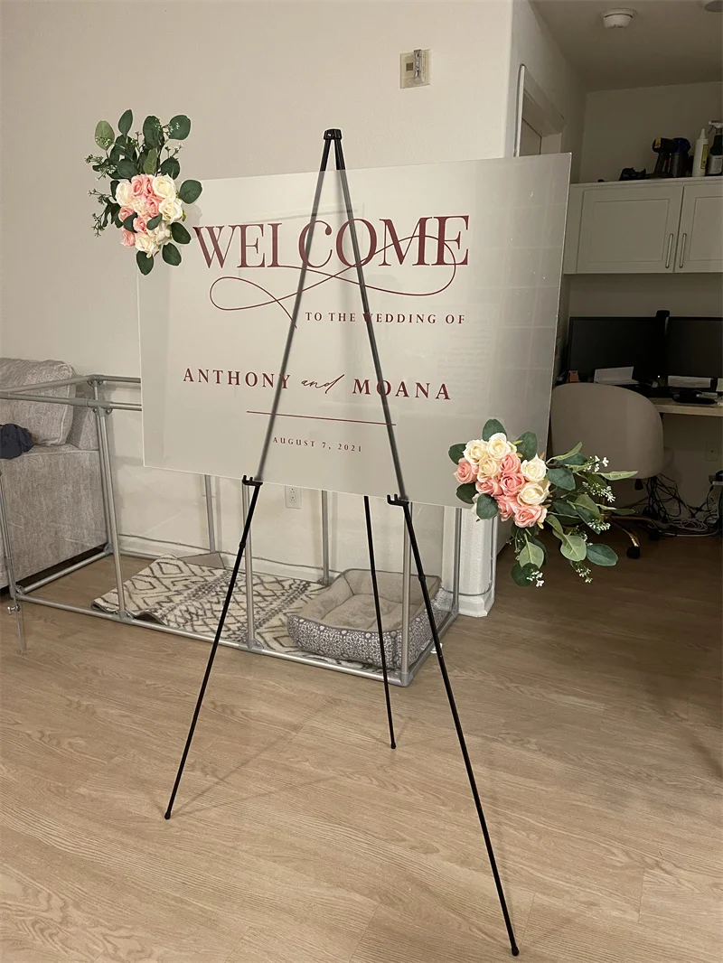 Custom Sign Board Poster Stand Welcome Board Stand Tripod Easel ...