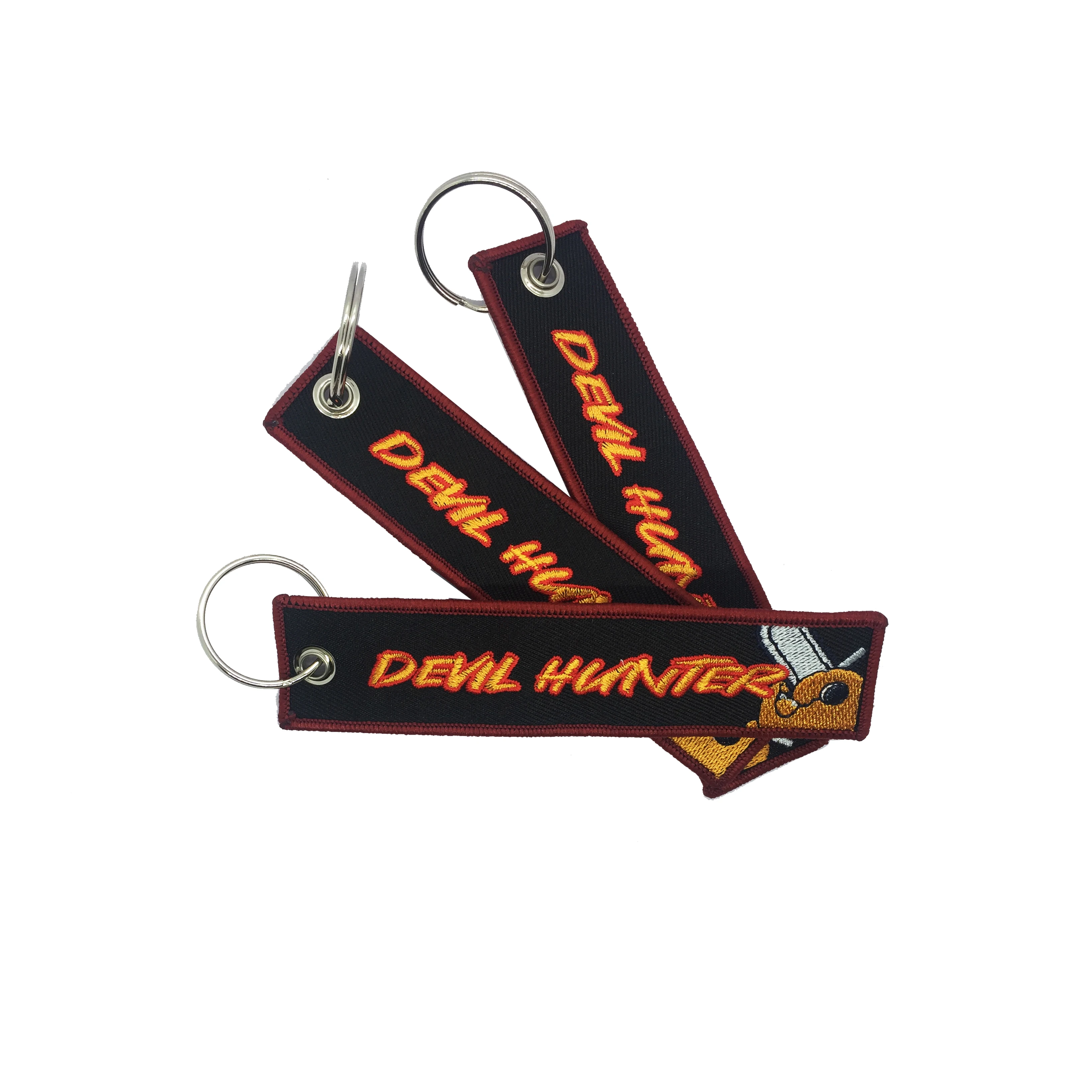Custom Pre-flight Aviation Embroidery Woven Keychain To Remove Flying ...