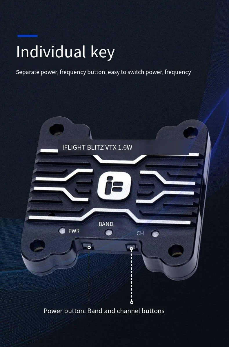 Iflight Blitz 5.8g Vtx 1.6w Video Transmission 25mw/400mw/800mw/1600mw ...