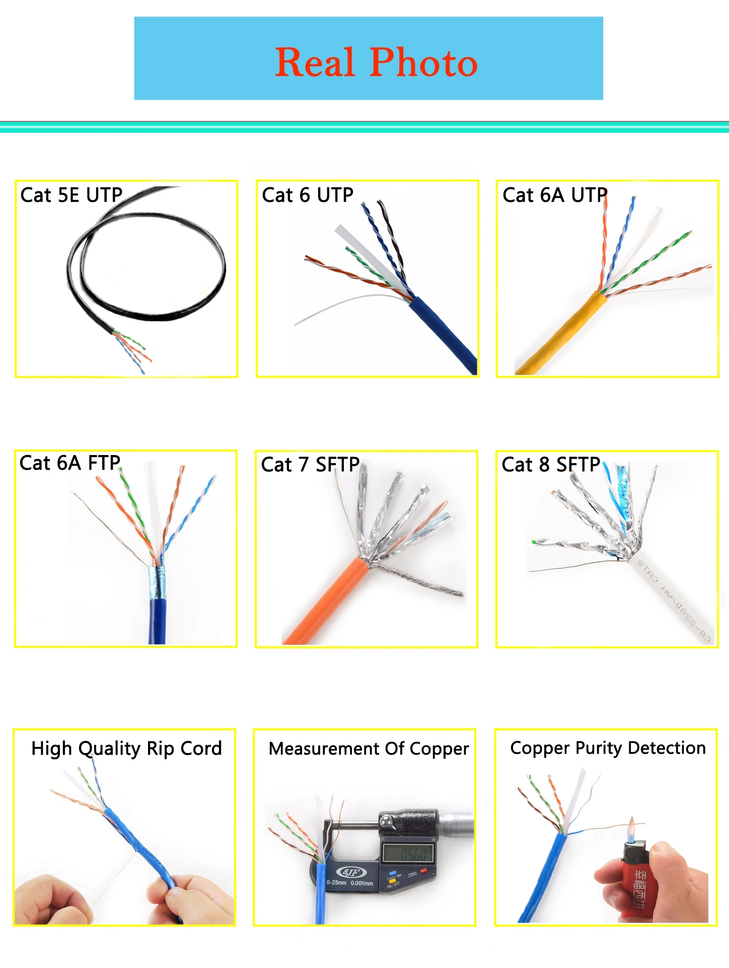 Rj45 Cat6 Utp Ftp Lan Cable 1000ft 305m Box Cat6 Pvc+copper Test Pass ...