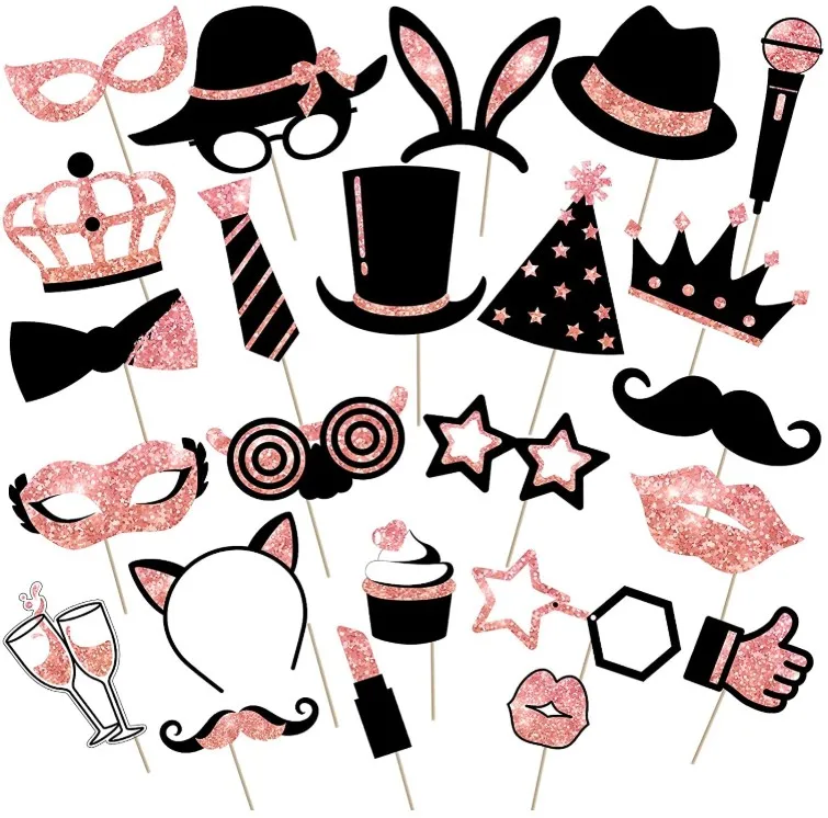 DIY Costume Party Photo Booth Props Pack - Hats & Glasses