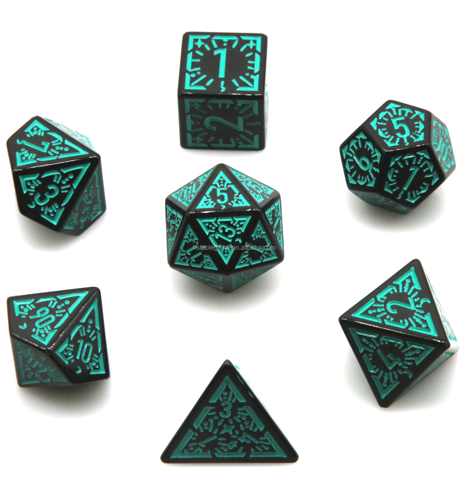 Hs Dawn Stars Dice Polyhedral Dnd Rpg Dungeons And Dragons Black ...