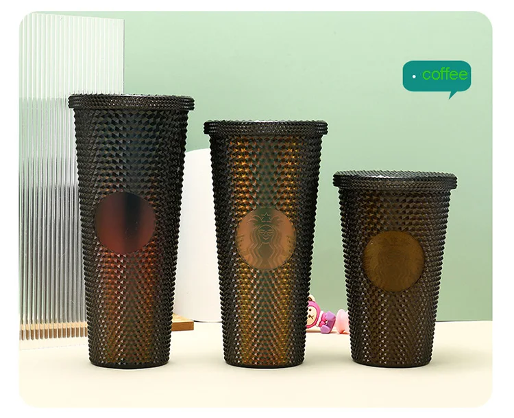 Creative Product 24oz /700ml Matte Plastic Studded Cups Double Wall ...