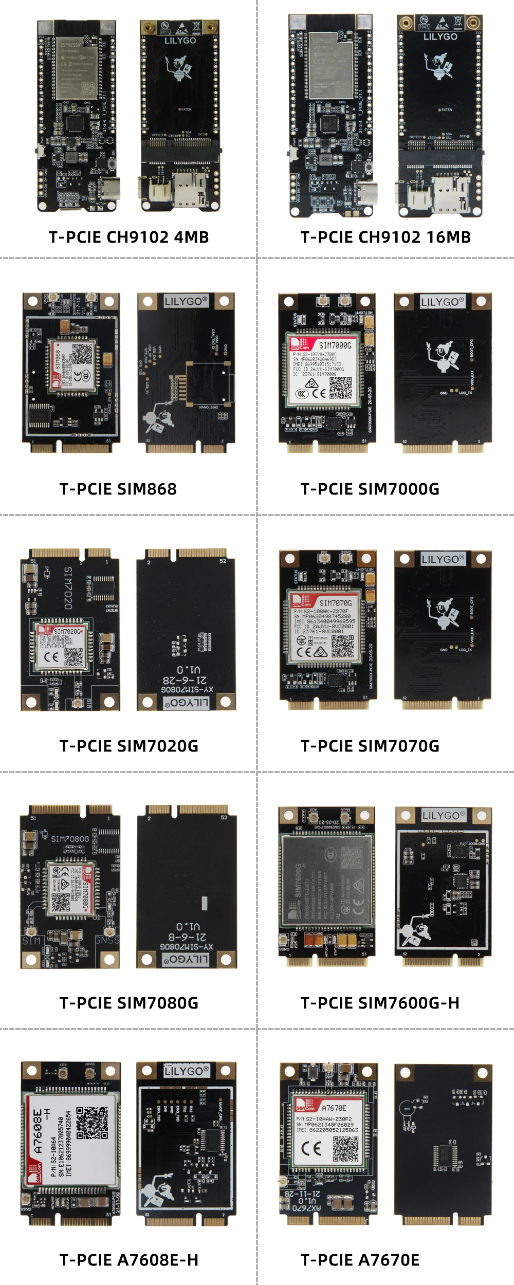 Ttgo T-pcie Esp32 Sim Series Module Wifi Bt Nano Card Composable Esp32 ...