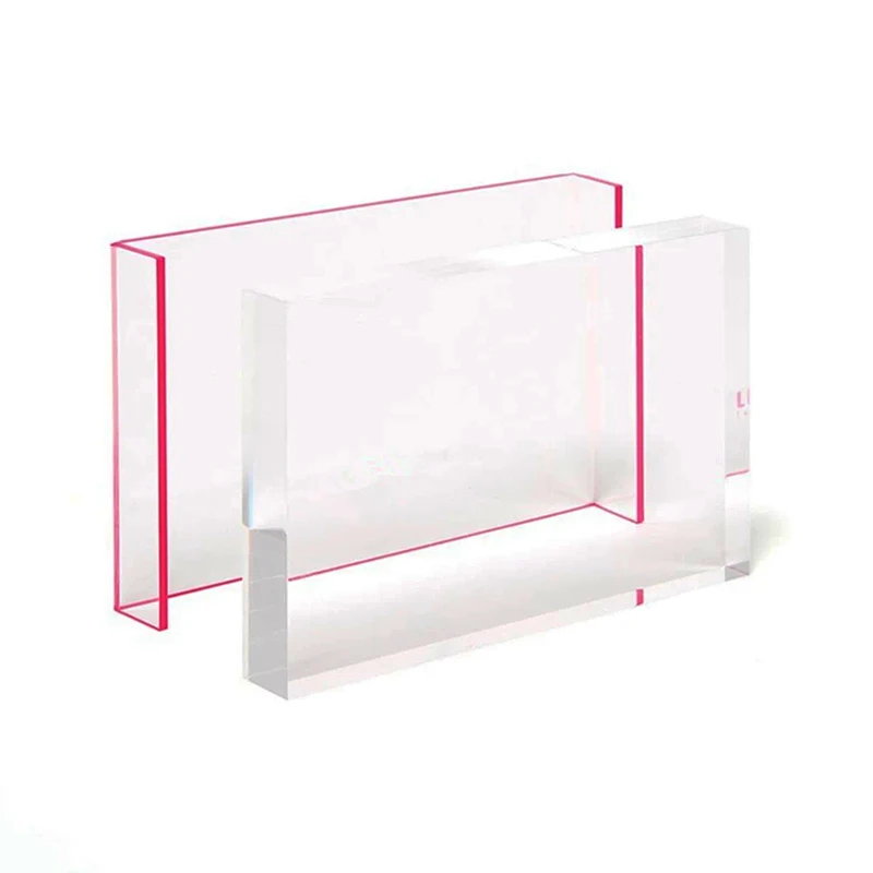 Rectangular Clear Acrylic Photo Frame With Holder Tray 4x6 Desk ...
