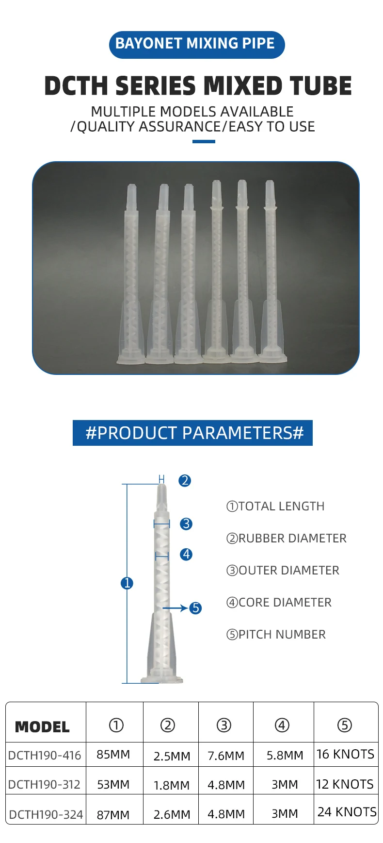 High Quality DCTH Two-component Glue Mixing Tube Intermingle Jet Static ...