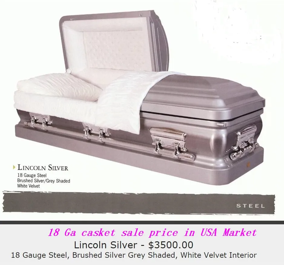 Elegant USA Standard Funeral Metal Steel Casket & Coffin