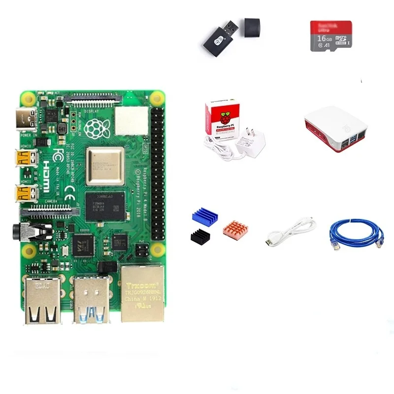 Raspberry Pi 4 Model B 2GB 4GB 8GB RAM Raspberry Pi 4 Kit Complete ...