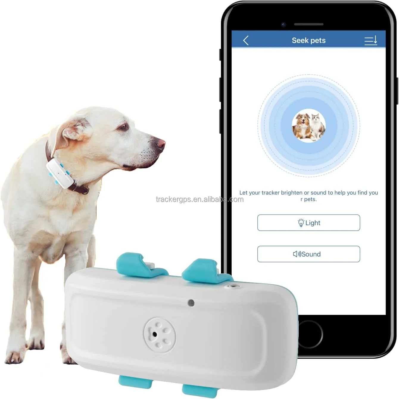 New 4g GPS Electric Pet Tracker Dog Cat Tracker Dog Breakaway Collar ...