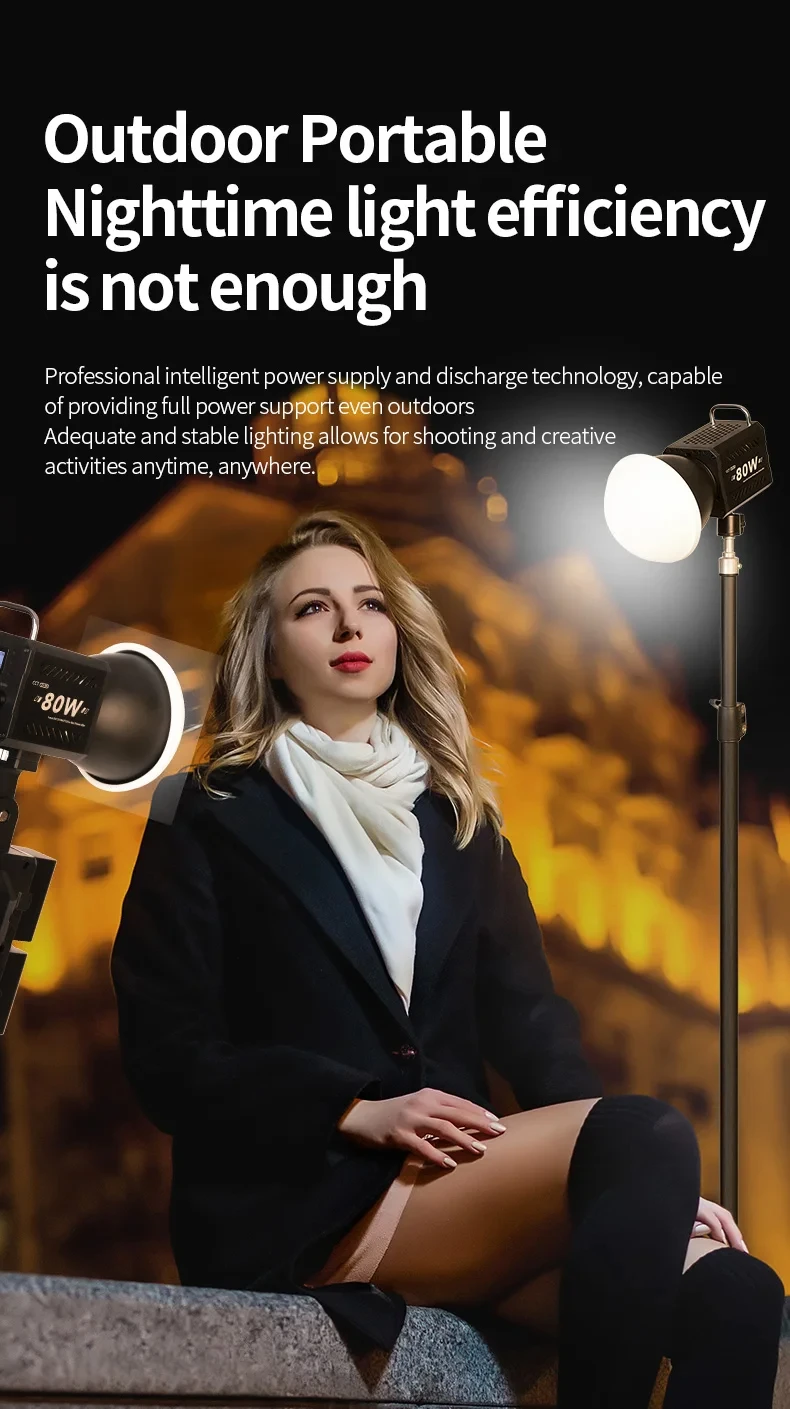 ZU80 COB Fill Light - Dual Color Temperature 80W LED