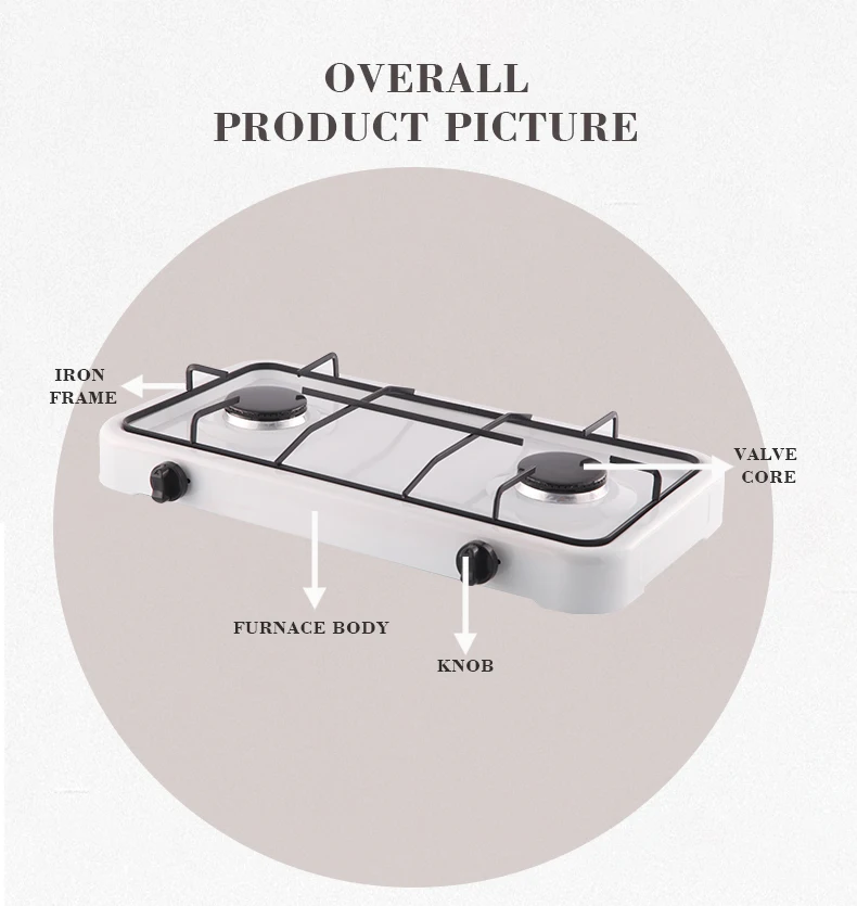 Tyler Portable Gas Cooker - 2 Burners Butane Stove