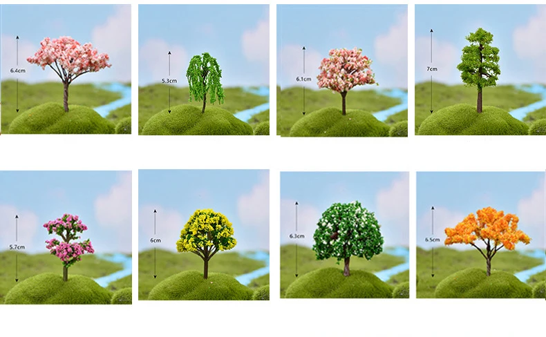 Miniature Landscape Trees for Dollhouse and DIY Crafts