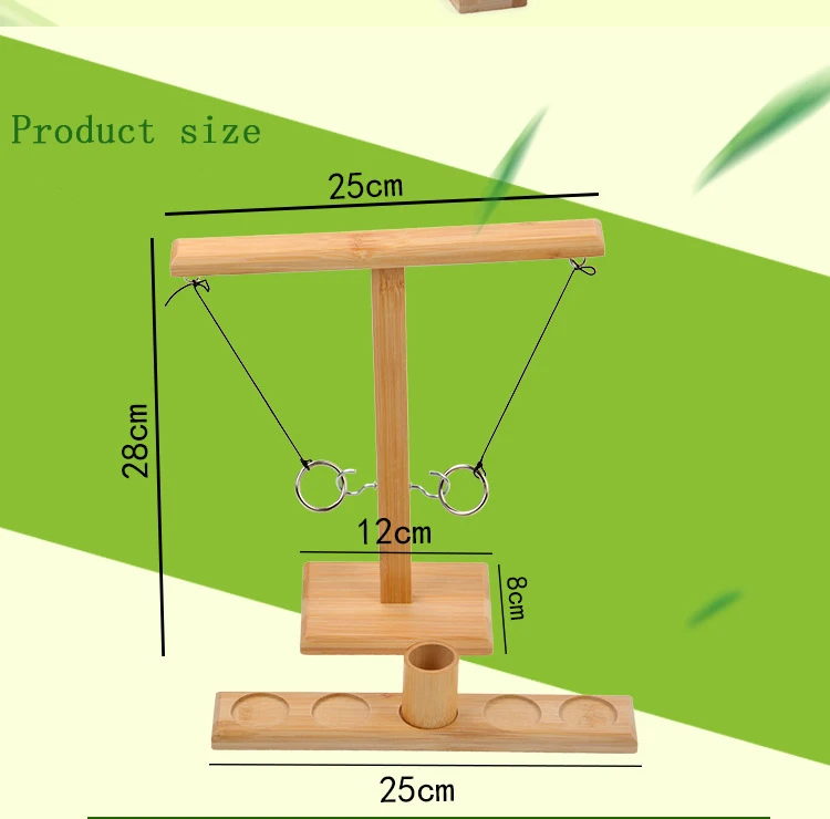 Bamboo Ring Toss Game Board Games Yard Entertainment Outdoor Camping ...
