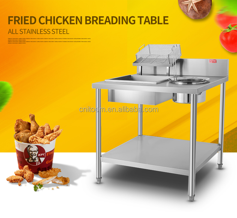 KFC Equipment Electric Chicken Breading Table Machine