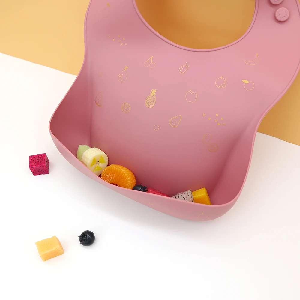 2024 Soft Non-toxic Soft Waterproof Washable Baby Pacifier Silicone Bib ...