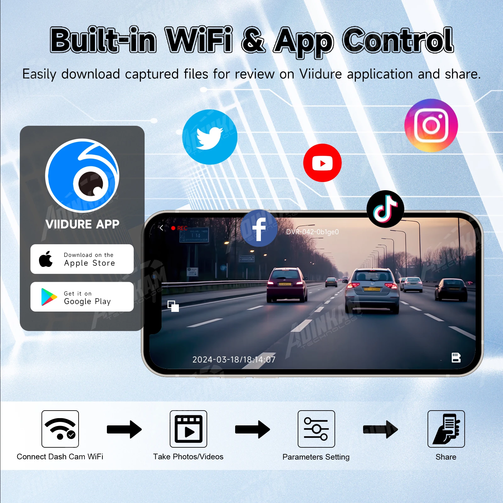 Uhd 4k 9.66 Inch 4k Streaming Media Mirror With Wifi Adinkam Dual ...
