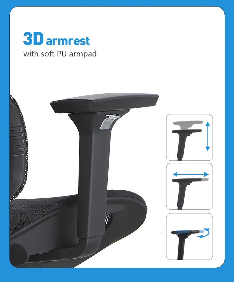 Ergonomic Full Mesh Office Chair with Adaptive Lumbar Support