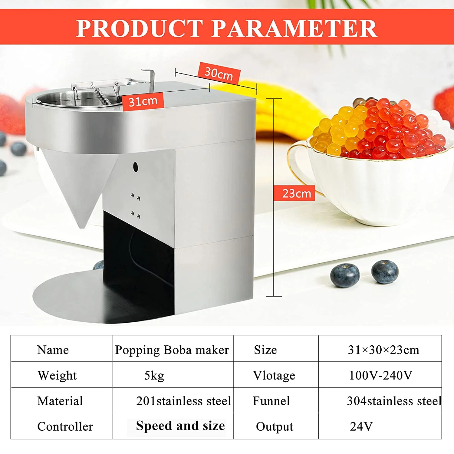 Electric Bubble Tea Shop Equipment Popping Boba Making Machine Boba ...