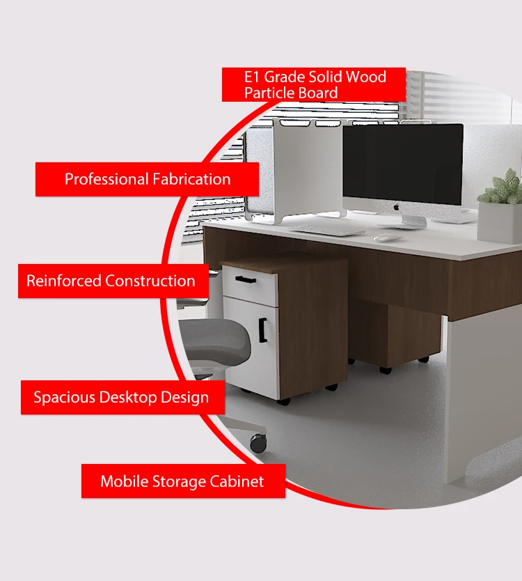 Modern Ergonomic Computer Work Desk Spacious Surface Durable Design for ...