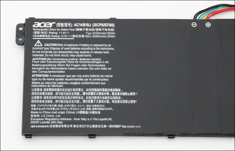 Genuine AC14B18J Battery for Acer Laptops - Reliable Power