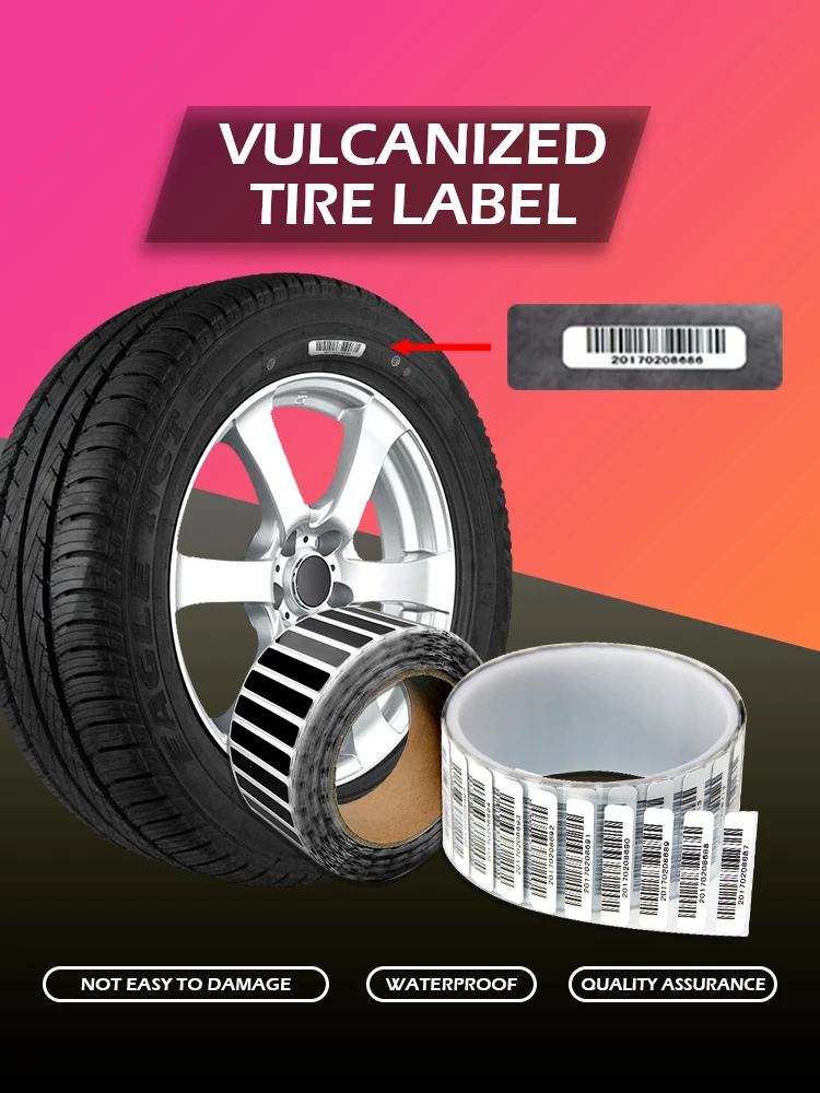 Sticker Rubber Tyre Stickers Vulcanization Barcode Car Labels For Tires ...